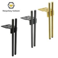 China Black and Gold Furniture Metal Legs Custom-made Iron Metal Furniture Legs Modern Sofa Legs for sale