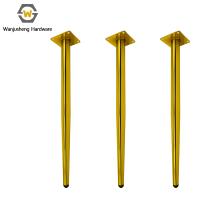 China Manufacturer's Price Leg Table Furniture Chair Conical  Conical Cabinet Leg Iron Conical Black Gold Metal Sofa Leg for sale
