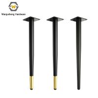 China Furniture Sofa Accessories and Parts Straight Modern Chairs Gold-chrome Conical Sofa Legs Metal Table Legs for sale