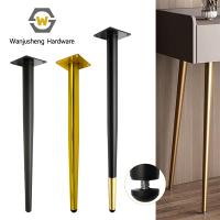 China Furniture Sofa Accessories and Parts Straight Modern Chairs Gold-chrome Conical Sofa Legs Metal Table Legs for sale