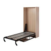 China Wooden Wall Bed Foldable Horizontal Hidden Wall Bed Bedroom Furniture Murphy Modern Storage Bed for sale