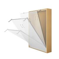 China Concealed Space-saving Hardware Kit White Vertical Foldable Mechanism Murphy Wall Bed for sale