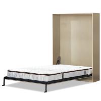 China Concealed Space-saving Hardware Kit White Vertical Foldable Mechanism Murphy Wall Bed for sale