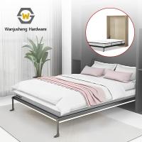 China Concealed Space-saving Hardware Kit White Vertical Foldable Mechanism Murphy Wall Bed for sale