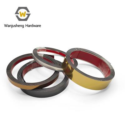 China Wholesale Stainless Steel Decorative Strips for Background Walls Drill-Free Self-Adhesive Edge Banding for Walls and Ceilings for sale