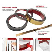 China Wholesale Stainless Steel Decorative Strips for Background Walls Drill-Free Self-Adhesive Edge Banding for Walls and Ceilings for sale