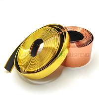 China Plastic Gold Car Trim Strip Sofa PVC Edge Banding Tape Furniture Upholstery Decorative Strips Edge for Bed Without Tape for sale