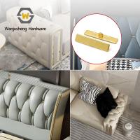 China Hardware Sofa Button Rectangular Pendant Throw Pillow Decorative Buckle Golden Sofa and Bedhead Upholstered Buckle for sale