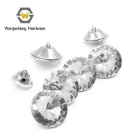 China Sofa Cushioned Backrest Decorative Sofa Crystal Buttons Chair Glass Rhinestone Buttons Headboard Sofa Sewing DIY Decorations for sale