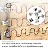 China Wholesale Price Custom 4-Hole Sofa Spring Clips Hardware Accessories Iron Furniture Serpentine Springs for sale