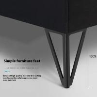 China Wanjusheng Iron Feet TV Cabinet Metal Table Sofa Legs 15cm Triangular Design Matte Black Gold Furniture Legs for sale