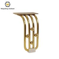 China Hot Selling Gold Metal Sofa Legs Iron Furniture Chair Legs with Decorative Features for Kitchen Use Accessories for Table for sale