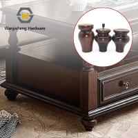 China Solid Wood Gourd Cabinet Feet Sofa Support Foot Pads Furniture Feet Wooden Legs Bed Legs for sale