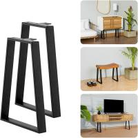 China Trapezoidal Furniture Table Legs Ironwork Metal Long and Short Stools Small Coffee Table Stand Coffee Table Feet for sale