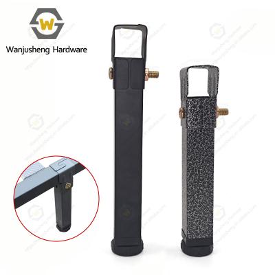 China Height Adjustable Metal Support Legs Furniture Hardware Parts Bed Cabinet Feet Central Frame Slats Replaceable Legs for sale