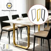 China Customizable Modern Curved Dining Table Legs Light Luxury Metal Iron Support Brackets Sturdy & Durable with Premium Quality for sale
