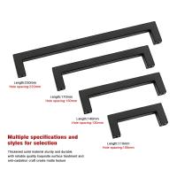 China New Minimalist Stainless Steel square Handles Wardrobe Door Pulls Hardware Fittings for Furniture Drawers and Cabinets for sale