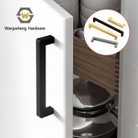 China New Minimalist Stainless Steel square Handles Wardrobe Door Pulls Hardware Fittings for Furniture Drawers and Cabinets for sale