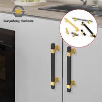 China Modern Minimalist Two-Color Cabinet & Wardrobe Handle Perforated Spacing Grooved Aluminum Bar Drawer Pull for Furniture for sale