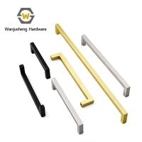 China Modern Minimalist Customized Die-cast Stainless Steel square Handles for Cabinet Wardrobe Door and Drawer Furniture Hardware for sale