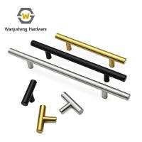 China Modern Minimalist Stainless Steel T-shaped Handles for Bedroom Furniture Cabinet Doors and Drawers for sale