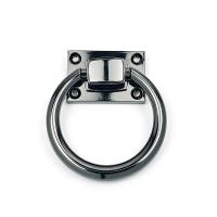 China Modern Minimalist Bright Silver Cabinet Door Handles Ring Drop Pulls Furniture Hardware Accessories for sale