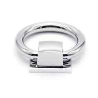 China Modern Minimalist Bright Silver Cabinet Door Handles Ring Drop Pulls Furniture Hardware Accessories for sale