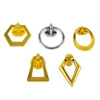 China Metal Triangular Geometric Ring Furniture Drawer Pulls Minimalist Single-hole Cabinet Door Handles & Ring Decorative Fittings for sale
