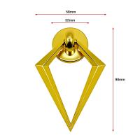 China Metal Triangular Geometric Ring Furniture Drawer Pulls Minimalist Single-hole Cabinet Door Handles & Ring Decorative Fittings for sale