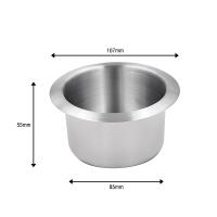China Stainless Steel Simple & Durable Sofa Cup Holder Dining Room Drink Rack Cinema Recliner Armrest Cup Tray Hardware Accessories for sale
