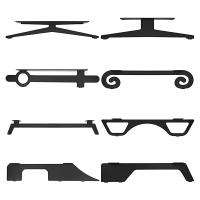 China Hot Selling Metal Sofa Legs Furniture Hardware Fittings Thickened High Load-Bearing Large Black Support Feet for Cabinets for sale