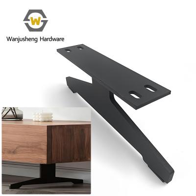 China Light Luxury Black Metal I-shaped Frame Sofa Large Iron Furniture Support Legs Base Fittings for Cabinets & Coffee Tables for sale