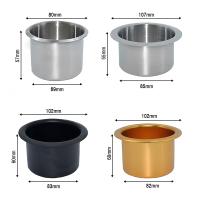 China Thickened Stainless Steel Cup Holder Accessory for Tea Restaurants Cinemas Sofa Chairs & Car Drink Holders for sale