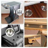 China Thickened Stainless Steel Cup Holder Accessory for Tea Restaurants Cinemas Sofa Chairs & Car Drink Holders for sale