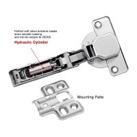 China Concealed Door Hinge for Furniture and Kitchen Hydraulic Soft-close Hinge for Wardrobe and Cabinet for sale
