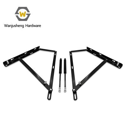 China Adjustable Hydraulic and Pneumatic Lifting Mechanism for Bed Frame Gas Strut Bracket for Upward-opening Storage Box for sale