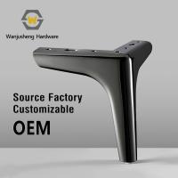 China Mirror Gun Black Steel Sofa Legs Custom Height Rust-proof Cabinet Feet for Couch Modern Living Room Furniture Hardware for sale