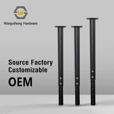 China 55-90cm Modern Black Matte Iron Adjustable Office Coffee Home Dining Sofa Furniture Metal Student Desk Table Legs for sale