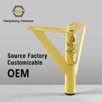 China Metal Floral Embossed Pattern Decorative Sofa Legs Iron Heavy-duty Furniture Feet Luxury Support Legs for Coffee Table & Cabinet for sale