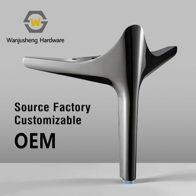 China Heavy-Duty Semicircular Fan-Shaped Metal Sofa Legs Modern Minimalist Furniture Hardware with Superior Rust Resistance for sale