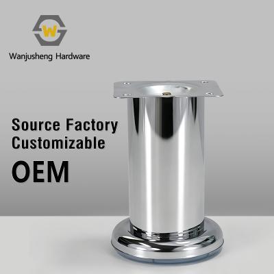 China Heavy Duty Modern Metal Furniture Legs & Hardware Accessories for Sofa Dining Table Cabinet-Chromed Round Design for sale