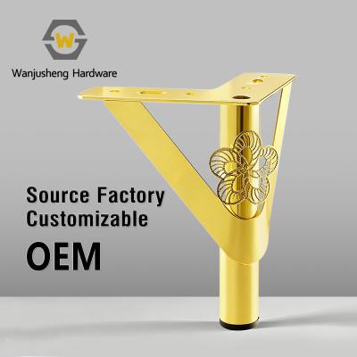 China Luxury Metal Cabinet Feet Sofa Support Legs with Anti-Slip Pads Heavy-Duty Easy-Install Furniture Hardware Accessories for sale