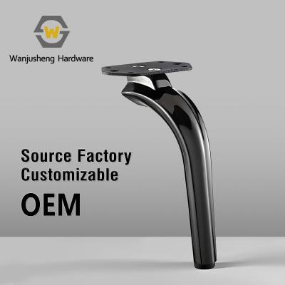 China Heavy-duty Die-cast Black Cabinet Legs Metal Furniture Feet Hardware Accessories for Sofas Coffee Tables and Bathroom Cabinets for sale