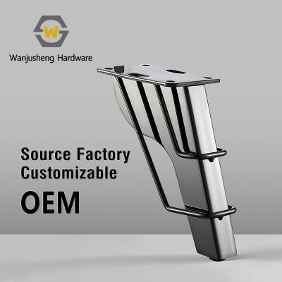 China Rectangular Simple Metal Furniture Legs Support Feet for TV Cabinets and Sofas Hardware Accessories for sale