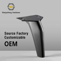 China Slant Tapered Gunblack Metal Furniture Legs, Support Legs for Coffee Tables and Cabinets, Hardware Accessories for sale