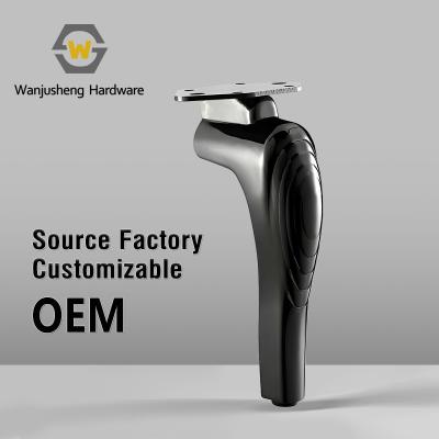 China Wave Shaped Polished Carved Decorative TV Cabinet Feet Bed Support Legs Heightening Hardware Fittings for Sofas and Furniture for sale