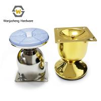 China European-style Glossy Chrome-plated Metal Wine Glass-shaped Non-slip Wear-resistant Sofa Legs Sofa Support Hardware Fittings for sale