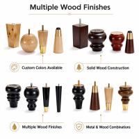 China Custom Solid Wood Furniture Legs Modern Heavy-Duty Solid Wood Cabinet Legs Wooden Support Feet Accessories for Sofas and Chairs for sale