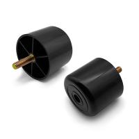 China Thickened Black Cylindrical Plastic Furniture Legs with M8 Screw Cabinet Foot Pads & Hardware Support Feet for Sofas for sale