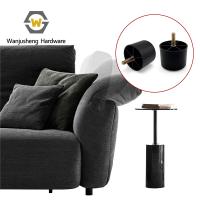 China Thickened Black Cylindrical Plastic Furniture Legs with M8 Screw Cabinet Foot Pads & Hardware Support Feet for Sofas for sale